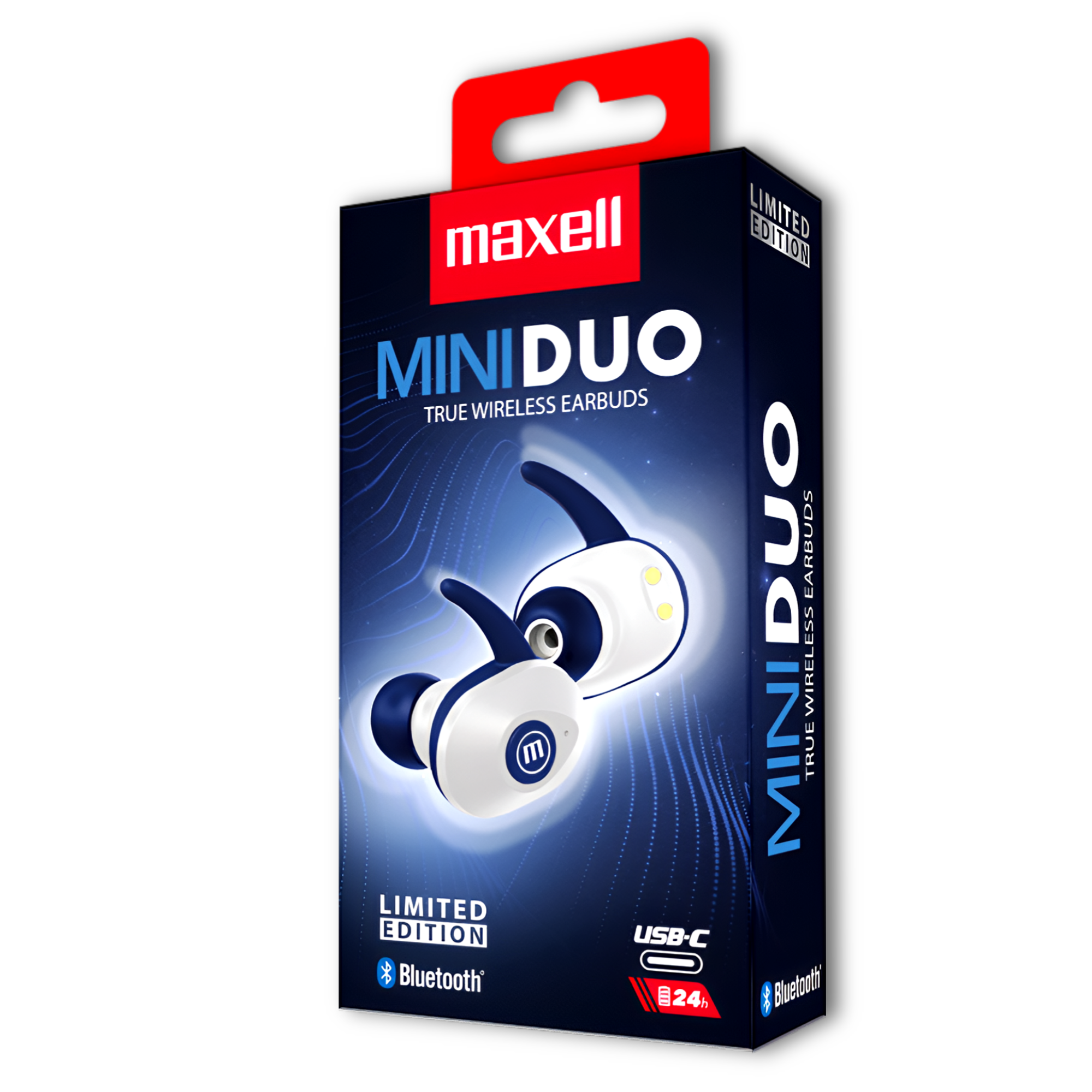 Audífonos Maxell Mini Duo TWS Bluetooth Blue Limit Edition