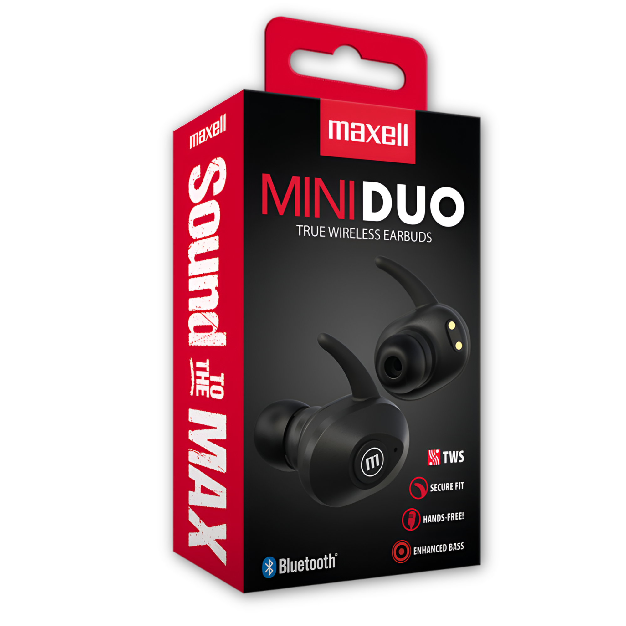 Audífonos Maxell Mini Duo TWS Bluetooth Black Limit Edition
